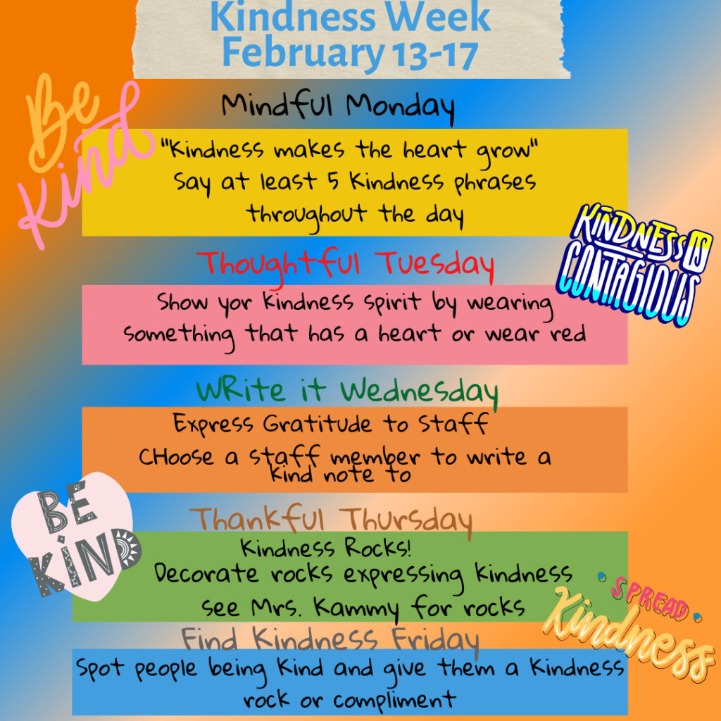 Kindness Week Prompts: February 13-17 - iLEAD Lancaster
