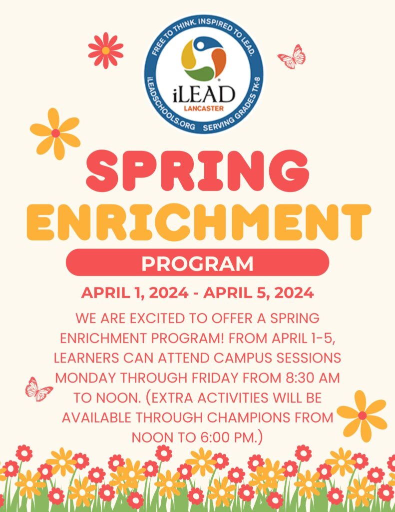Spring Enrichment Program: April 1-5 - iLEAD Lancaster