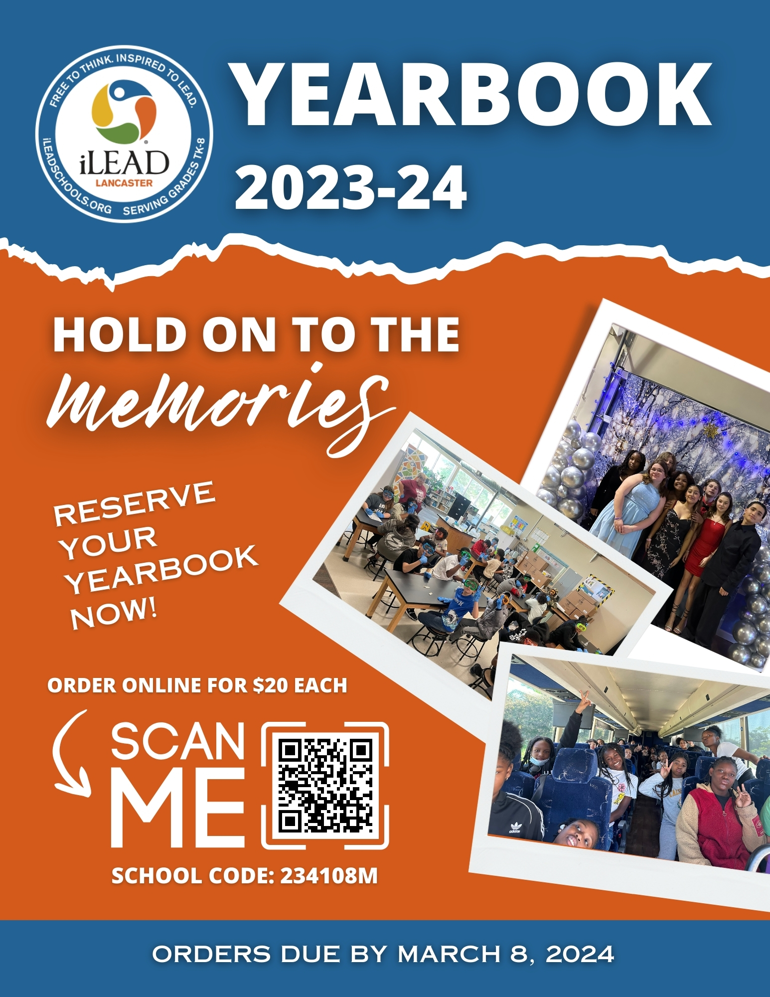 Order Your 2023-24 Yearbook by March 8 - iLEAD Lancaster